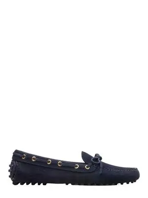 Car Shoe Suede Driving Shoes - Blue