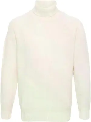 TEN C Roll-neck Wool Jumper - Neutrals