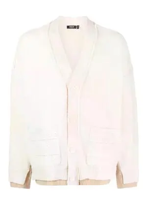FIVE CM Embroidered-detail Knitted Cardigan - White