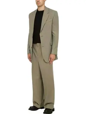 AMI Paris Single-breasted Virgin-wool Blazer - Neutrals