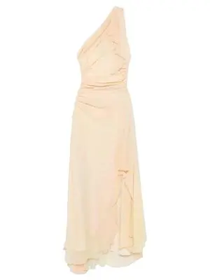 Victoria Beckham Ruched Maxi Dress - Yellow