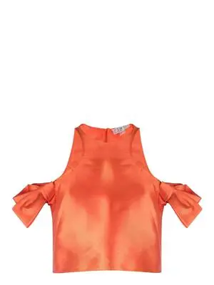 GEMY MAALOUF Cold-Shoulder Cropped Top