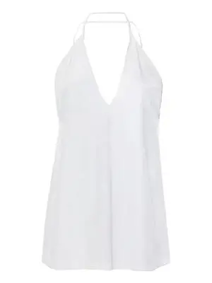 TOTEME Double-halter Silk Top - Grey