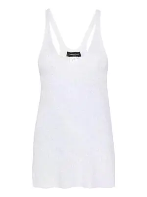 Fabiana Filippi Metallic-threading Knitted Top - Silver