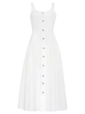 Adam Lippes Cassie Midi Dress - White