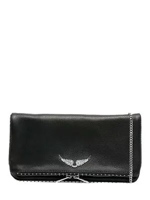 Zadig&Voltaire Studded Leather Clutch - Black