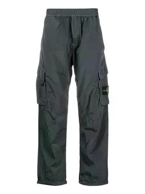 Stone Island Compass-Motif Cargo Trousers Grey