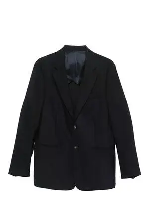 Emporio Armani Notched-lapels Blazer - Blue