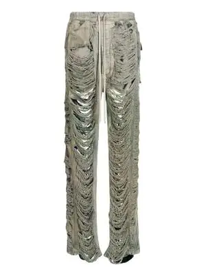 Rick Owens Distressed-effect Wide-leg Trousers - Neutrals