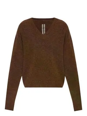 Rick Owens V-neck Long-sleeve Jumper - Brown