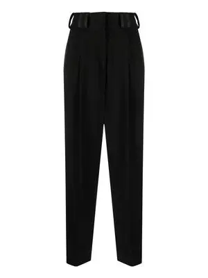 Moschino High-waist Cropped Trousers - Black