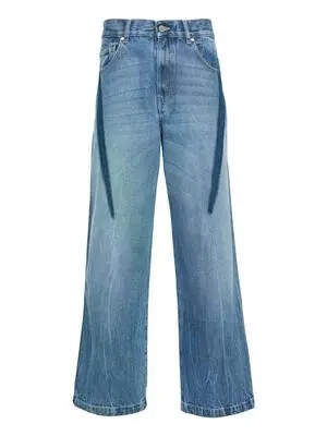 DION LEE Slouchy Darted Wide-leg Jeans - Blue