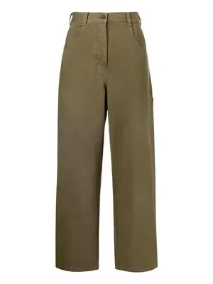 NILI LOTAN High-waist Wide-leg Jeans - Green