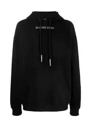 44 LABEL GROUP Graphic-print Cotton Hoodie - Black