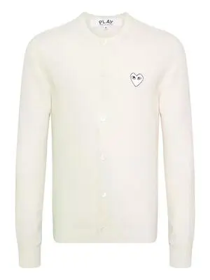 Play Comme Des Garcon Wool Cardigan - Neutrals