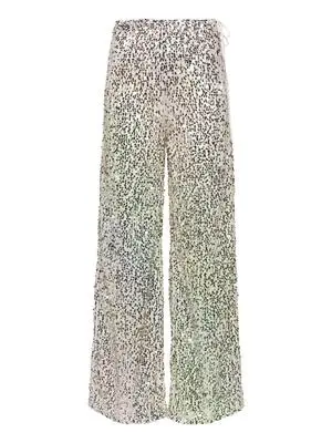 ROTATE BY BIRGER CHRISTENSEN Sequin Straight-leg Trousers - Neutrals