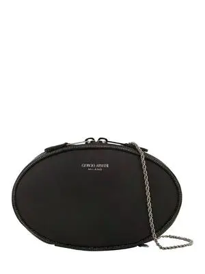 Giorgio Armani Chain-link Clutch Bag - Black