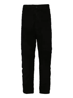 POÈME BOHÉMIEN Crinkled Slim-cut Trousers - Black