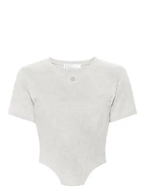 Giuseppe Di Morabito Corset Layer Cotton T-shirt - Grey