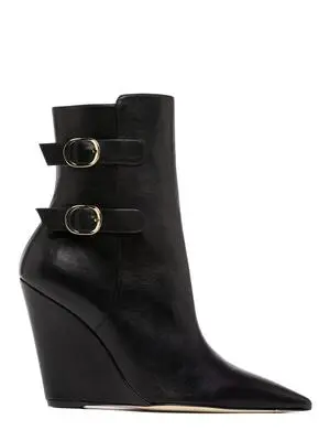 STUART WEITZMAN Pointed-toe 100mm Wedge Boots - Black