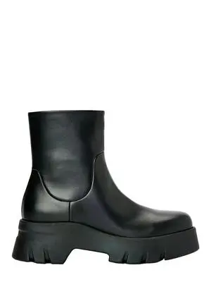 GIANVITO ROSSI Montey Leather Ankle Boots - Black