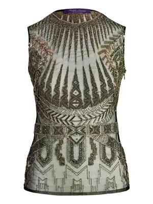Ralph Lauren Bead-embellished Top - Black