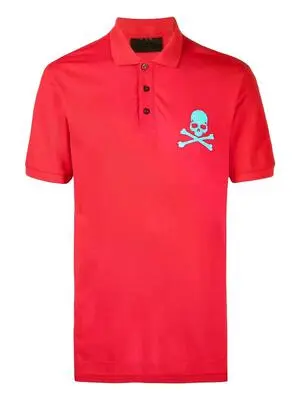 Philipp Plein Short Sleeve Polo Shirt - Red
