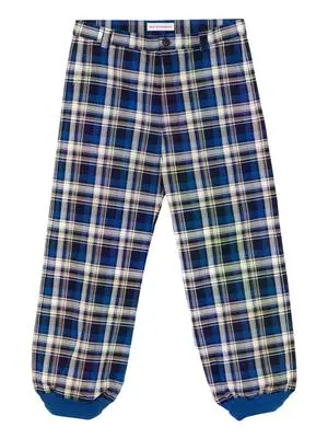 WALTER VAN BEIRENDONCK Atomic Plaid Trousers - Blue