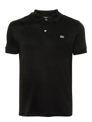 Lacoste Logo-patch Jersey Polo Shirt - Black