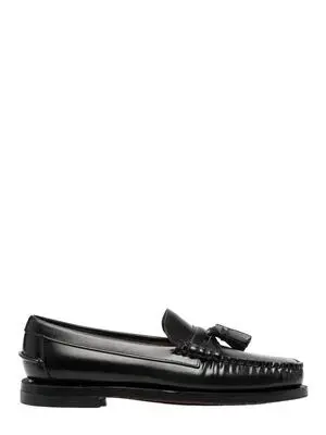 SEBAGO Tassels Leather Loafers - Black