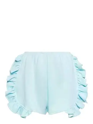 IOANA CIOLACU Baby Peony Ruffled Shorts - Blue