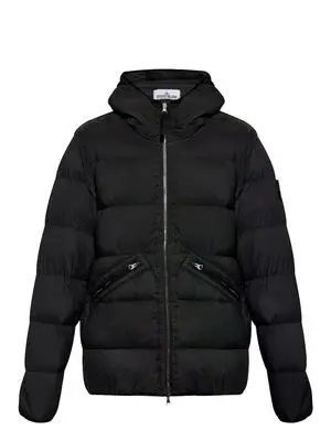Stone Island Hooded Puffer Jacket - Black