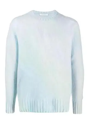 CRUCIANI Crew-neck Fine-knit Jumper - Blue