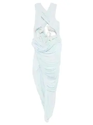 Christopher Esber Sculptured Draped Asymmetric Dress - Blue