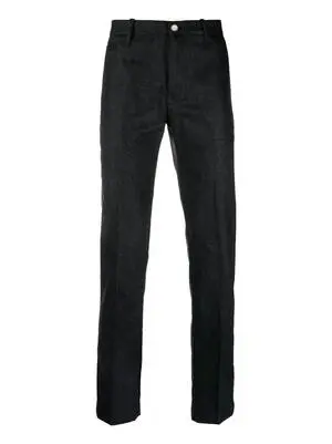Jacob Cohen Mélange-effect Tailored Cotton Trousers - Grey