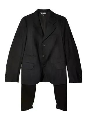 BLACK COMME DES GARÇONS Pinstripe Pocket Bag Blazer - Black