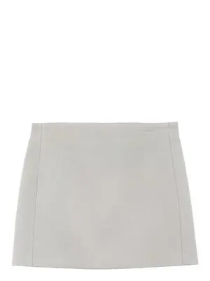 Wardrobe.NYC Virgin Wool Mini Skirt - Grey