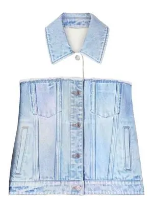 Stella McCartney Two-tone Panelled Denim Jacket - Blue