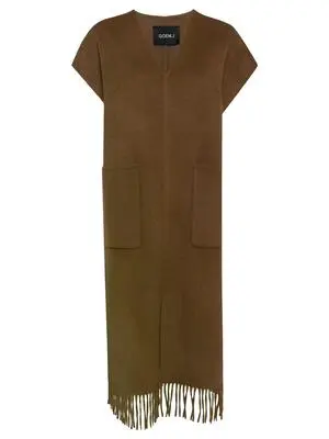 Goen.j Double-faced Fringed Dress - Brown
