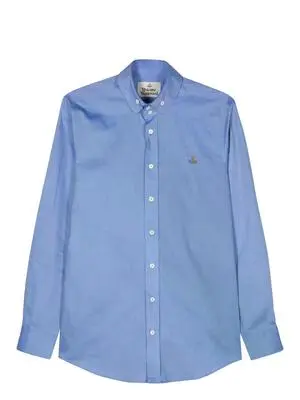 VIVIENNE WESTWOOD Orb-embroidered Shirt - Blue
