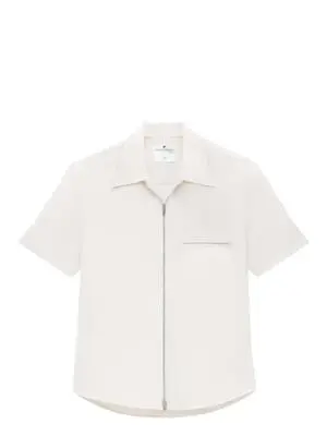 COURREGES Zip-up Twill Shirt - Neutrals