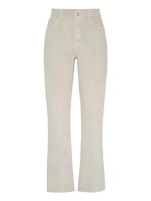 BRUNELLO CUCINELLI Stretch-Cotton Kick-Flare Trousers
