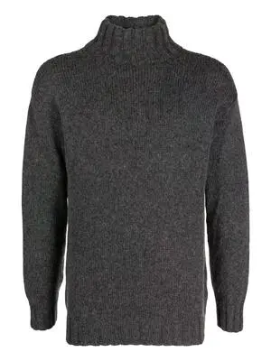 FORME D'EXPRESSION High-neck Ribbed Jumper - Grey