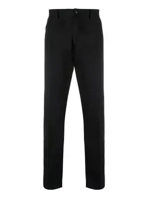 Roberto Cavalli Logo-patch Straight-leg Trousers - Black