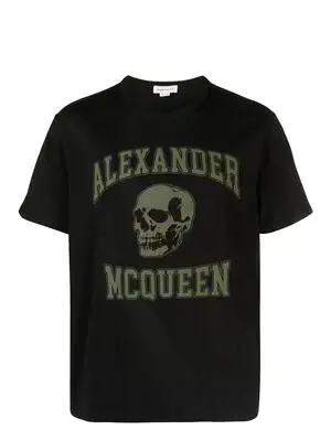 Alexander McQueen Logo-print Cotton T-shirt - Black