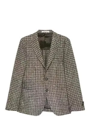 Tagliatore Check-print Blazer Brown
