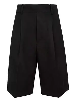 Yohji Yamamoto Cotton Knee-length Shorts - Black