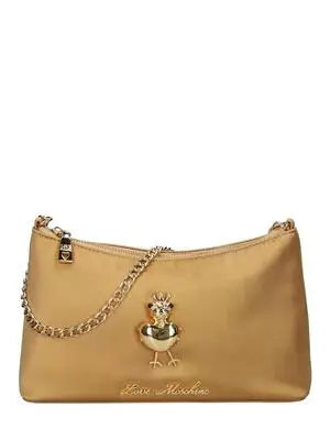 Moschino Logo-plaque Shoulder Bag - Neutrals