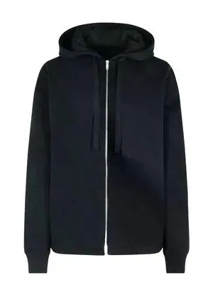 JIL SANDER Zipped Drawstring Hoodie - Black