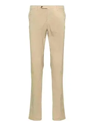 PT TORINO Mid-rise Slim-fit Trousers - Neutrals